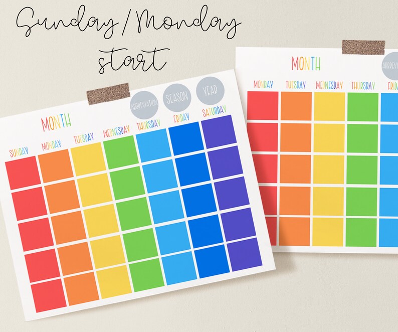 Perpetual Calendar, Homeschool Calendar, Preschool, Kindergarten ...