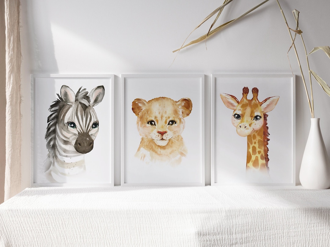 Jungle Wall Art, Safari Animals Posters, Play Room Decor | Instant ...
