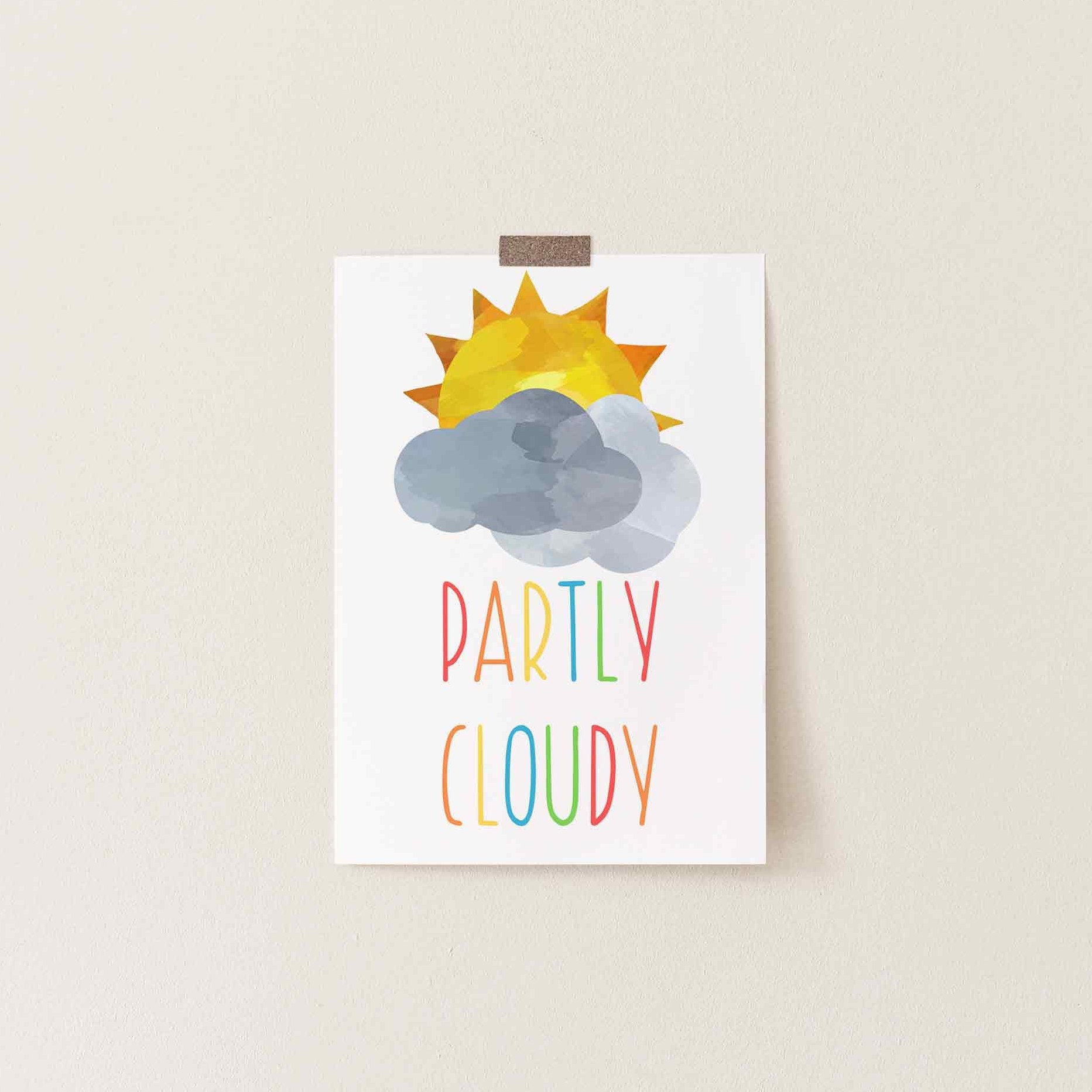 16 Weather Cards, Weather Flashcards, INSTANT DOWNLOAD, Toddler Weather ...