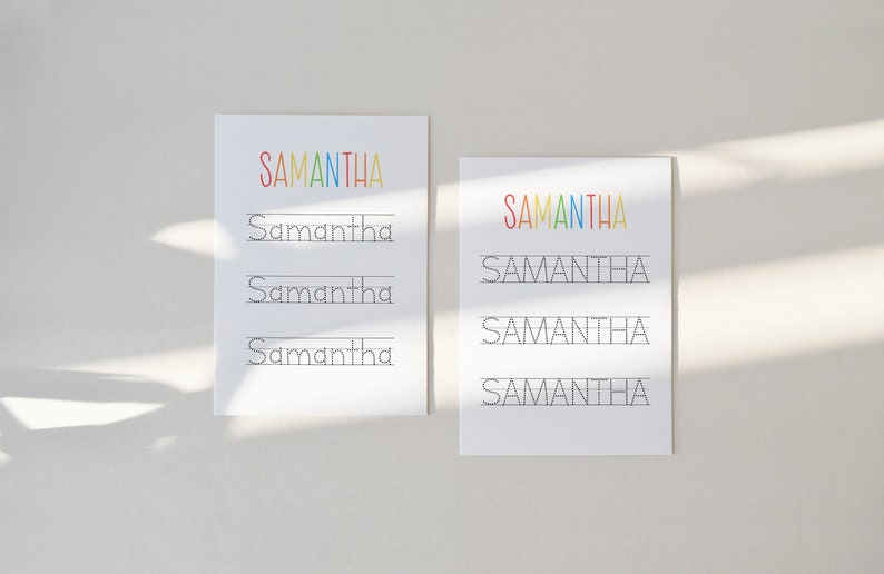 Custom Name Tracing Sheet, INSTANT DOWNLOAD, Homeschool Tracing Sheet ...