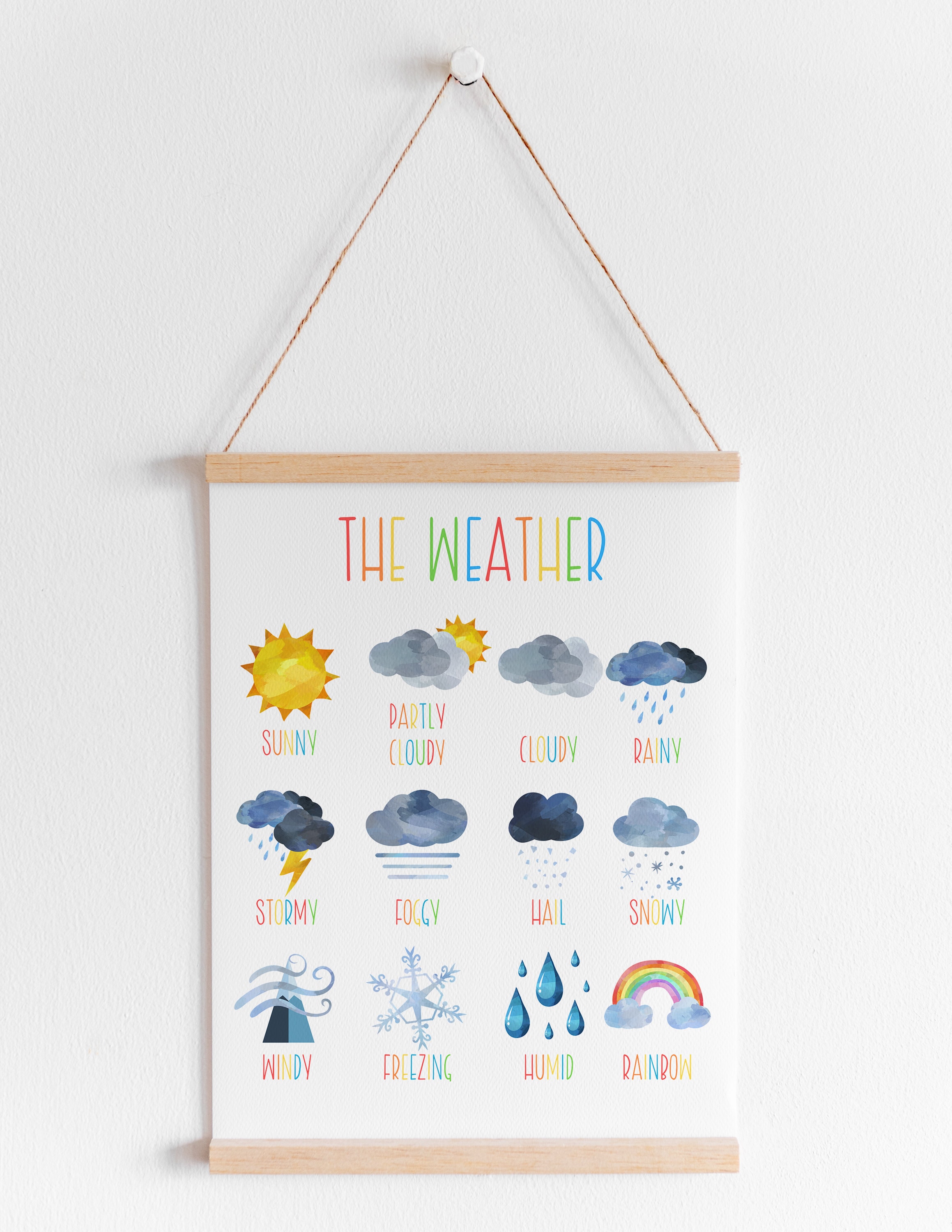 Weather Homeschool Printable Educational Weather Chart | Etsy