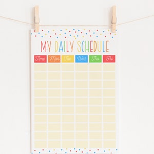 Kids Daily Schedule, Home School Planner Kids Daily Planner, Daily ...