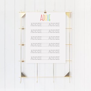 Custom Name Tracing Sheet, INSTANT DOWNLOAD, Homeschool Tracing Sheet ...