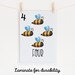 Bee Number Cards, Honeybee Number Printable, Home School Numbers ...