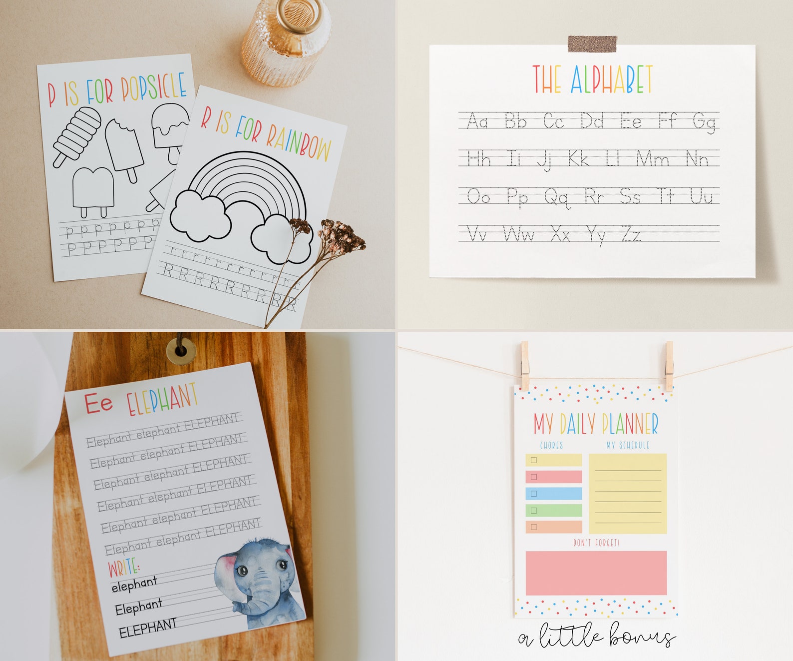 90 Tracing Sheets Bundle, Custom Name Tracing Sheet, Homeschool Tracing ...
