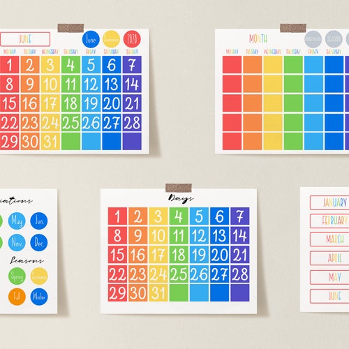 Perpetual Calendar Homeschool Calendar Preschool - Etsy