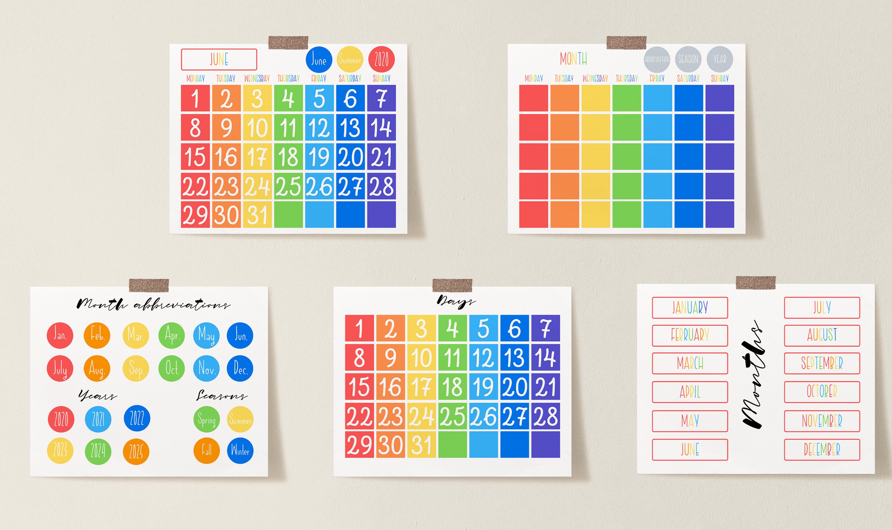 Perpetual Calendar, Homeschool Calendar, Preschool, Kindergarten ...