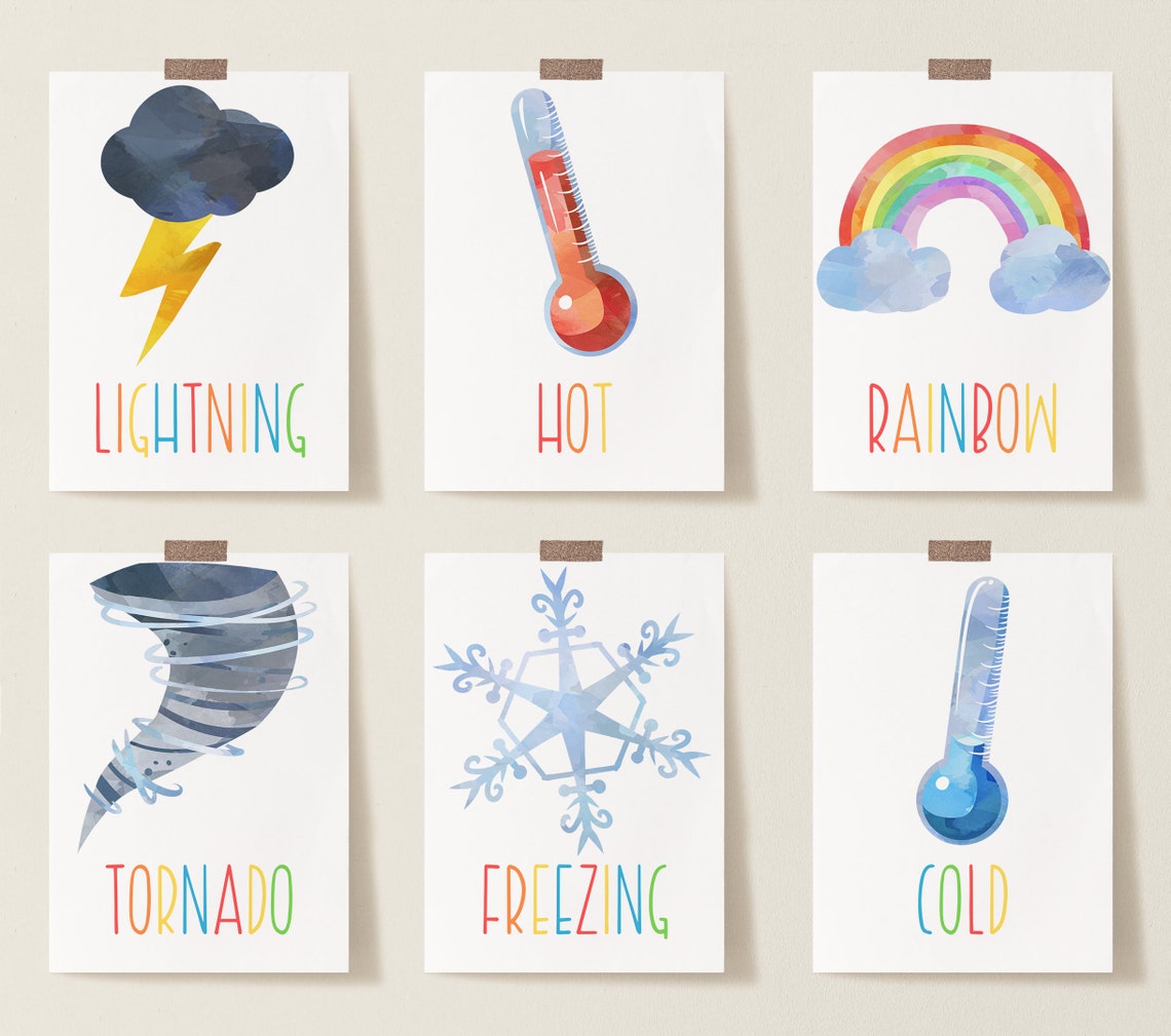 16 Tarjetas meteorológicas, Tarjetas meteorológicas, DESCARGA INSTANTE ...