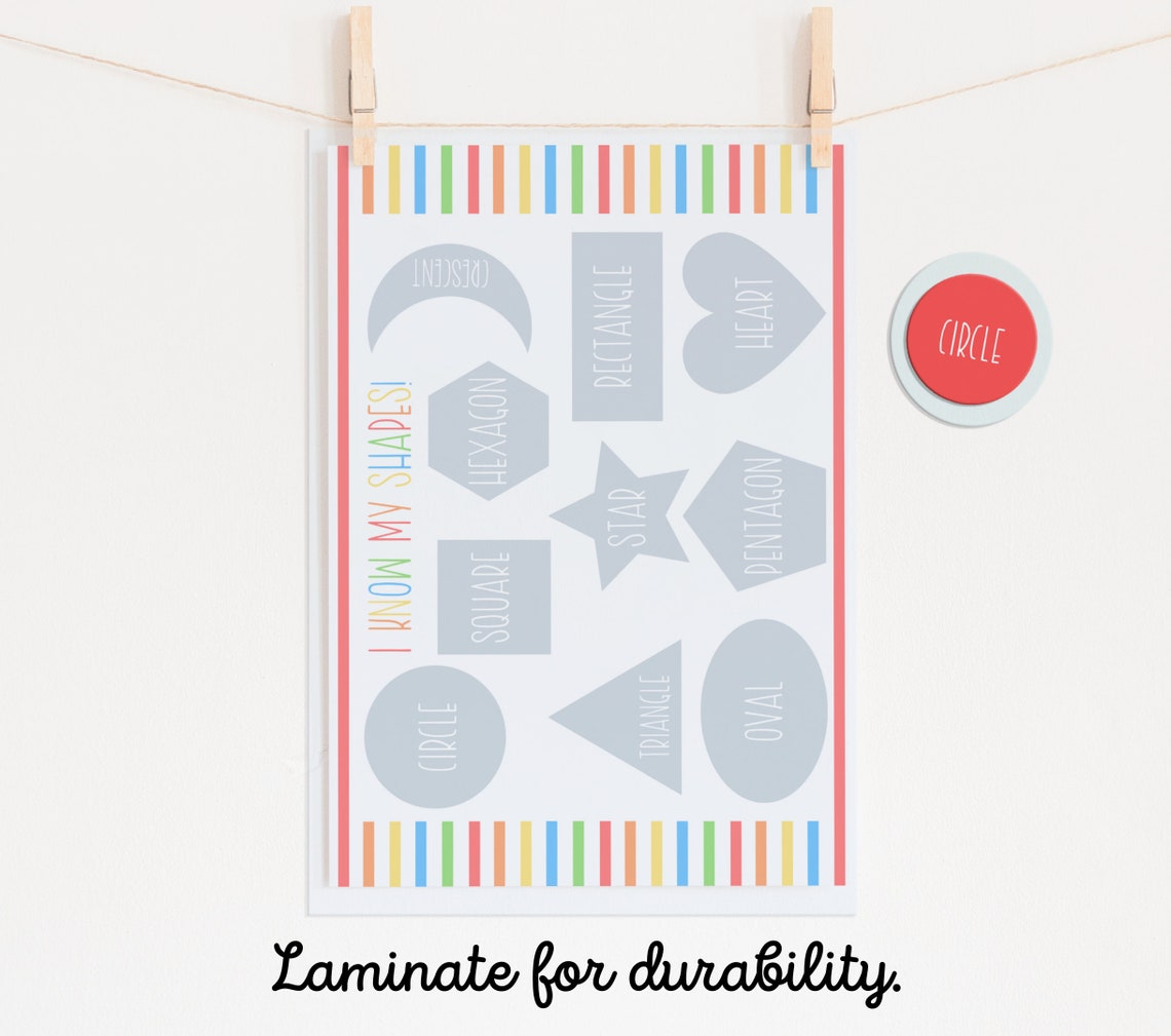 Preschool Printables Learning Shapes Shapes Matching Game | Etsy