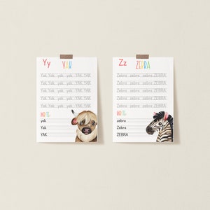 Advanced Trace Sheets, 26 Home School Tracing Sheets, Animals Tracing ...