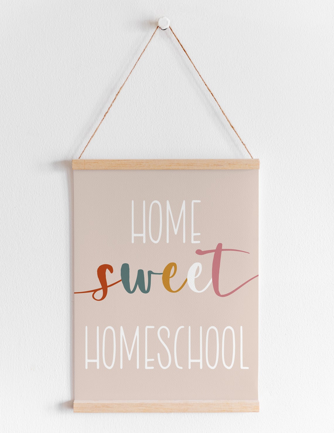 Boho Home School Printable, Home Sweet Homeschool Print, Kids Room ...