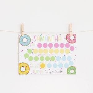 Reward Chart, Pastel Donuts Kids Reward Chart, Behavior Chart, Honeybee ...