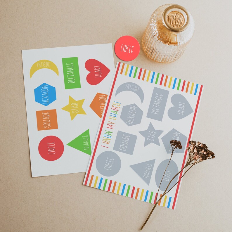 Preschool Printables Learning Shapes Shapes Matching Game | Etsy