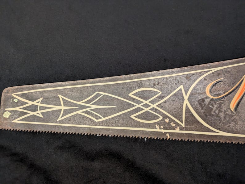 Antique Hand-painted Saw With Pinstriping - Etsy