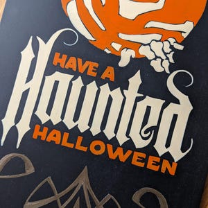 Hand-painted Halloween Decorative Sign Art - Etsy
