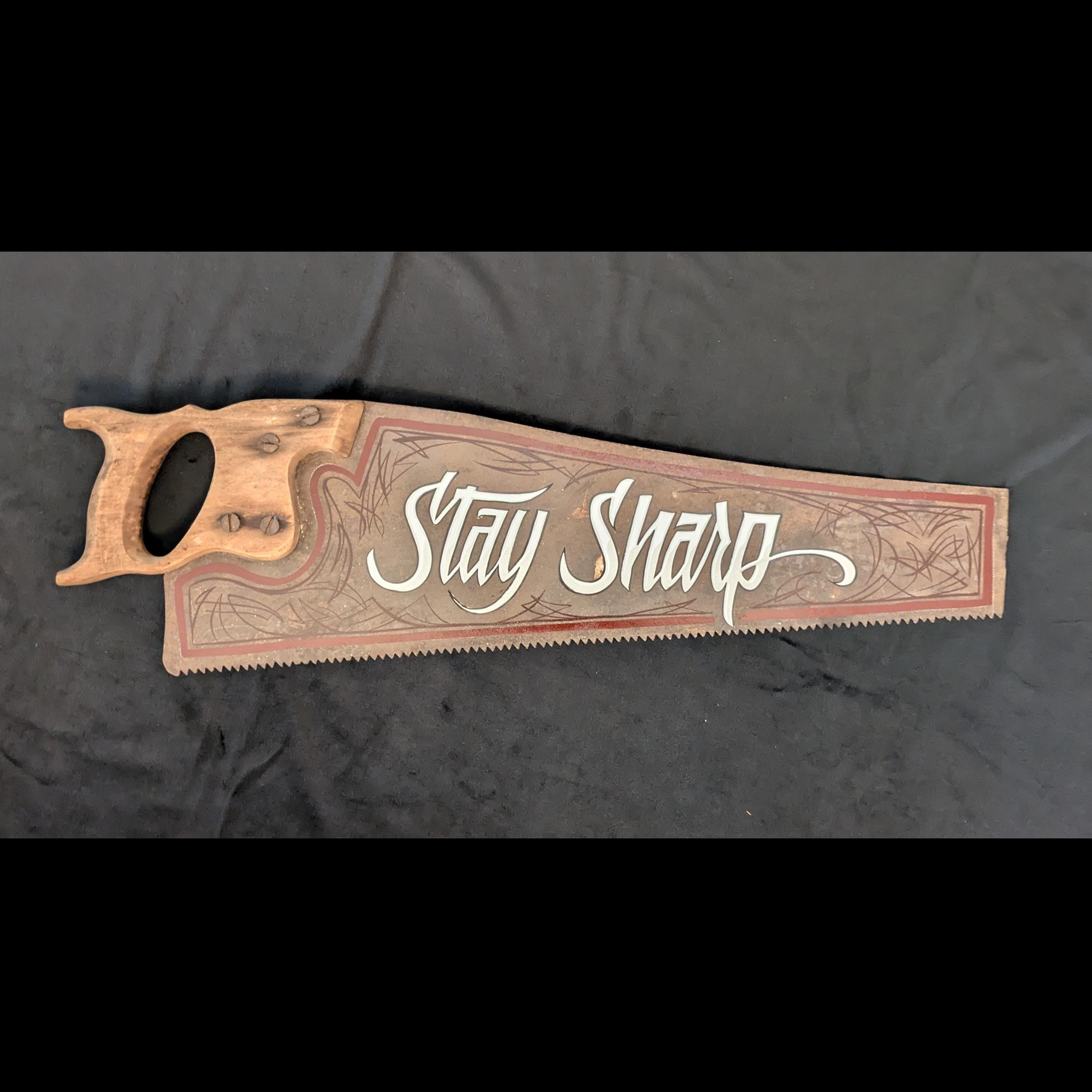 Stay Sharp - Antique Hand-painted Saw With Pinstriping - Etsy