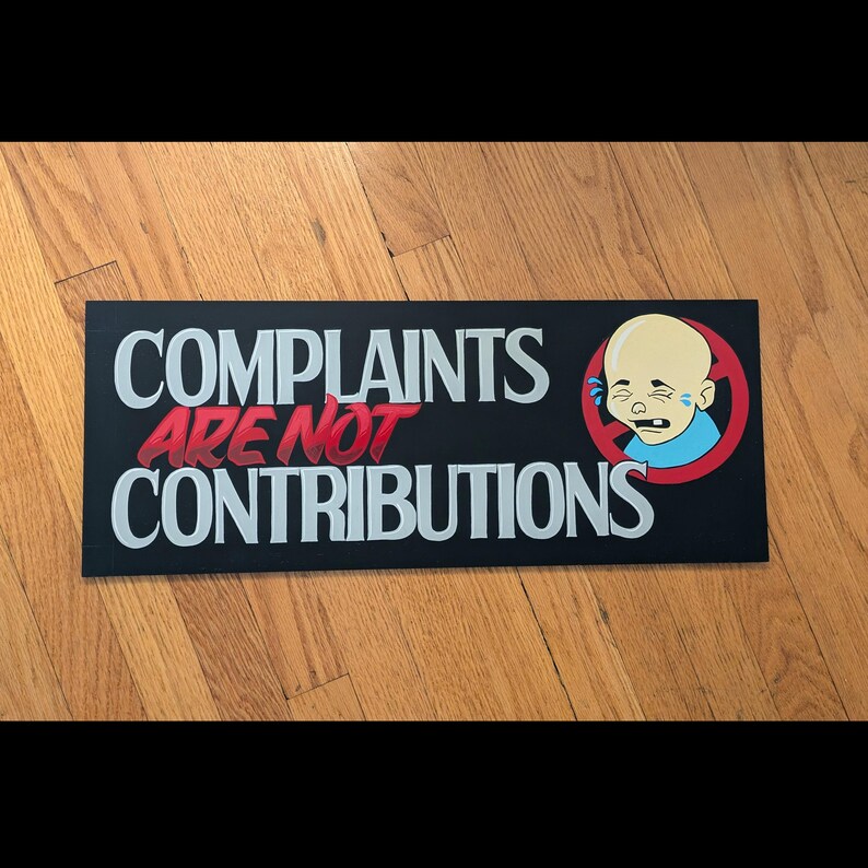 Hand-painted Original Sign Art for Office - Etsy