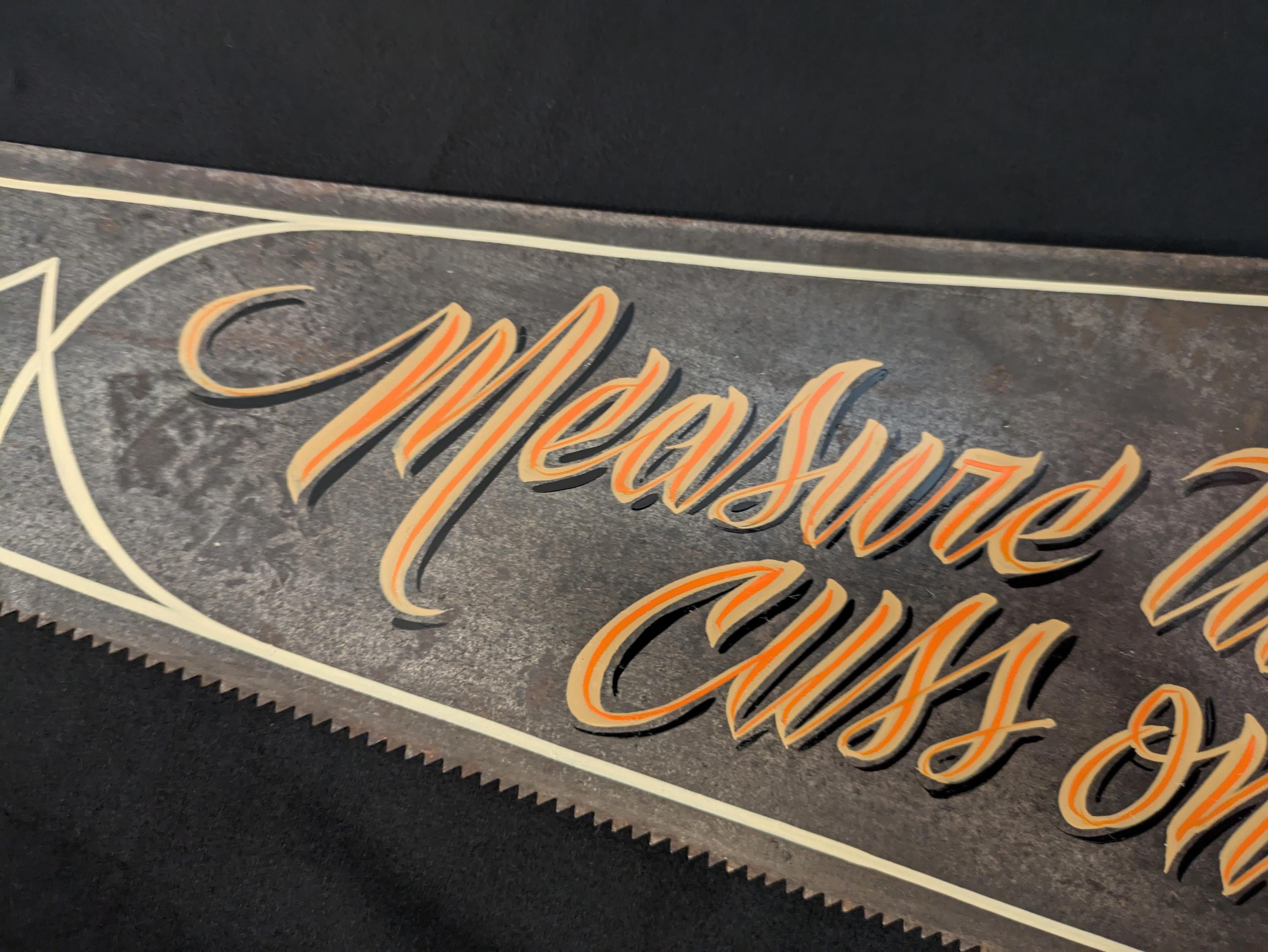 Antique Hand-painted Saw With Pinstriping - Etsy