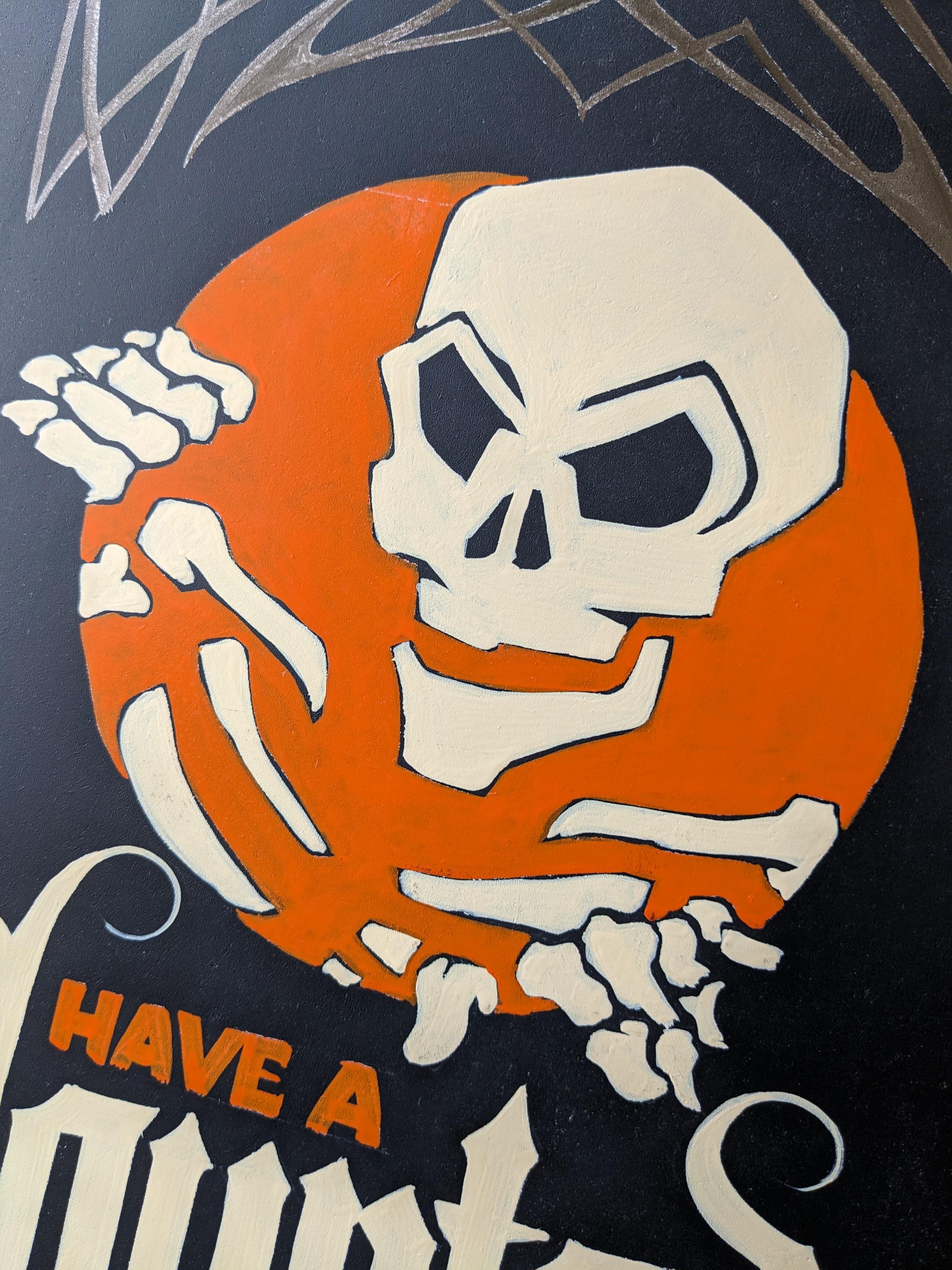 Hand-painted Halloween Decorative Sign Art - Etsy