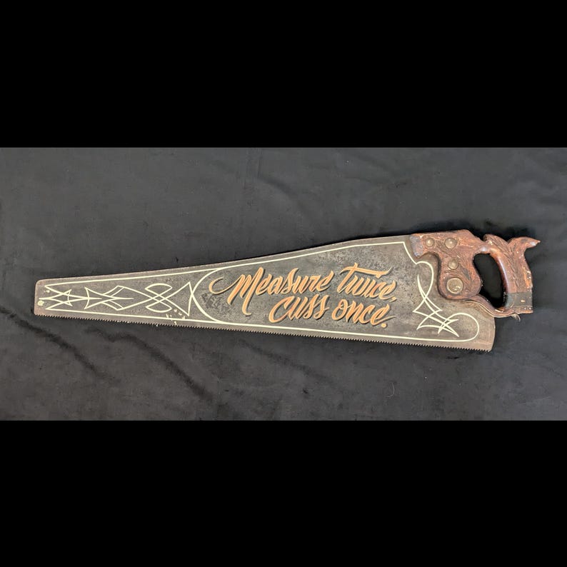 Antique Hand-painted Saw With Pinstriping - Etsy