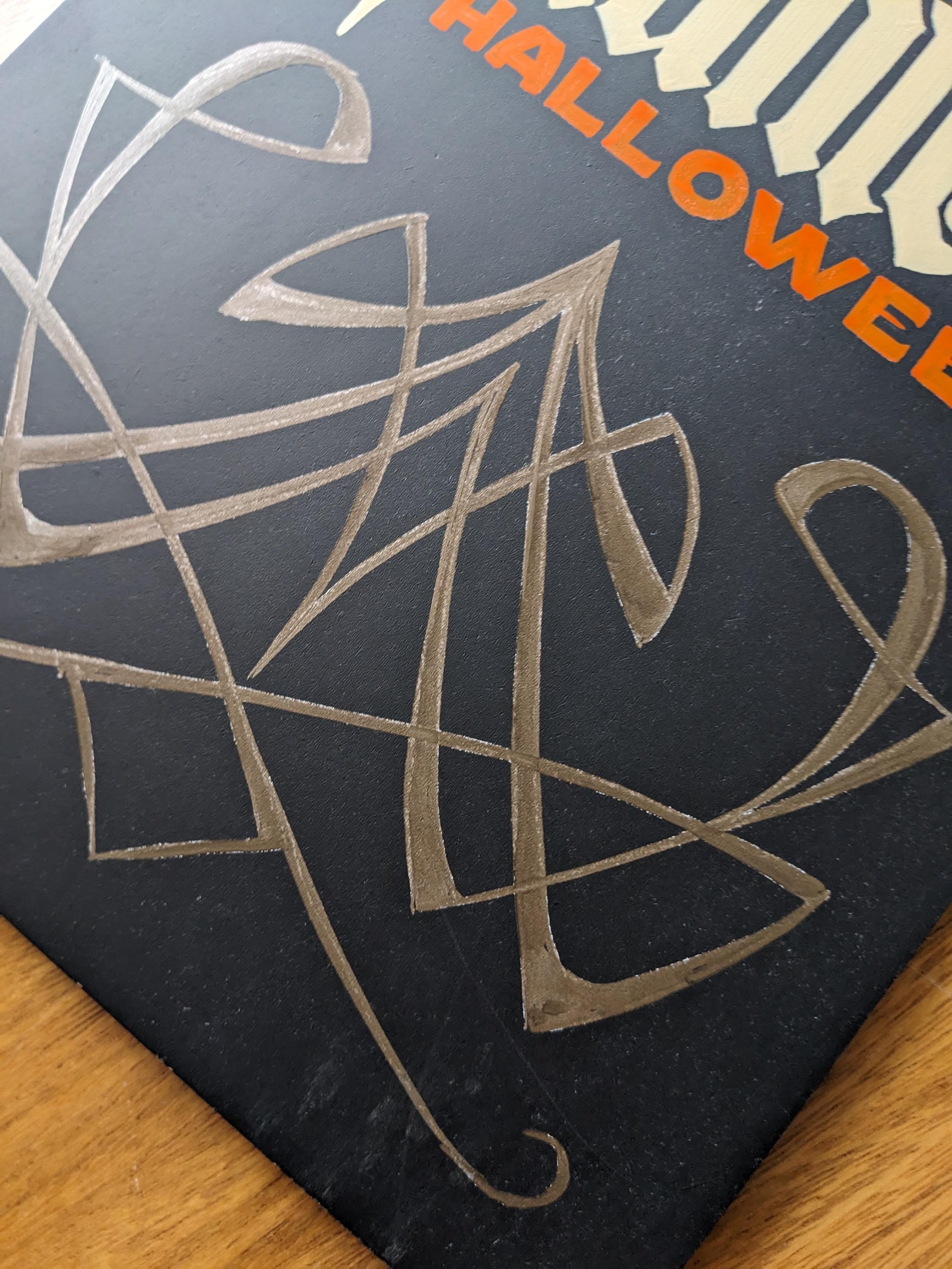 Hand-painted Halloween Decorative Sign Art - Etsy
