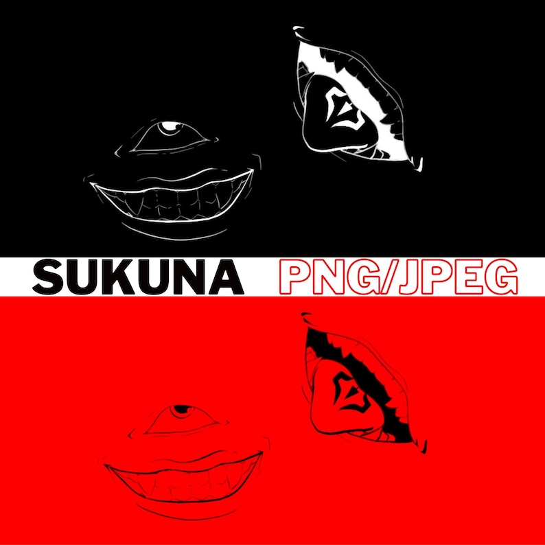 Sukuna PNG . Jujutsu Kaisen PNG / JPEG . Cricut Cut File Sublimation ...