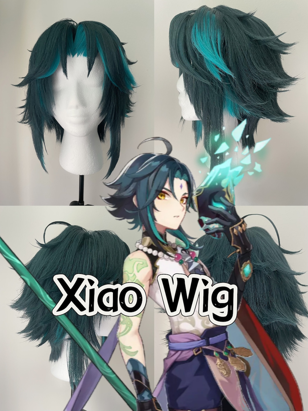 Xiao Genshin Impact Cosplay Wig Style . Genshin Character Styled Wig ...