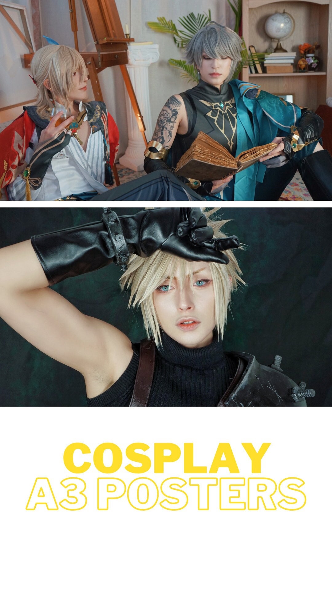 Anime Video Game Manga Character Cosplay Poster . A3 11x17 Large Size ...