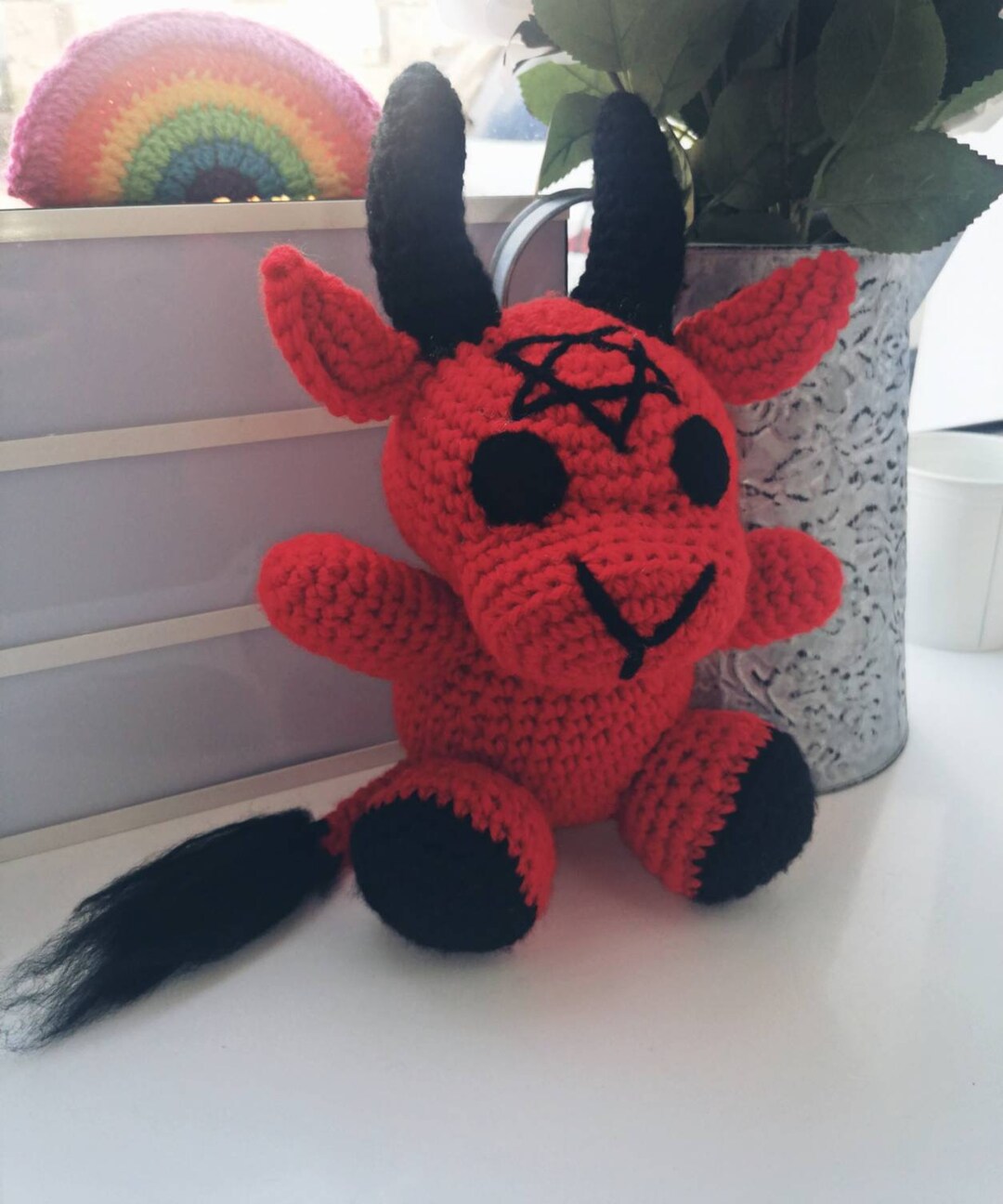 Baphomet Demon Goat - Halloween Horror - Gothic - Amigurumi Crochet ...
