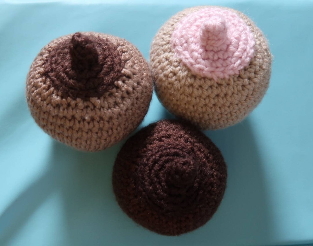 Crochet Amigurumi Boob Boobies Plush - Etsy