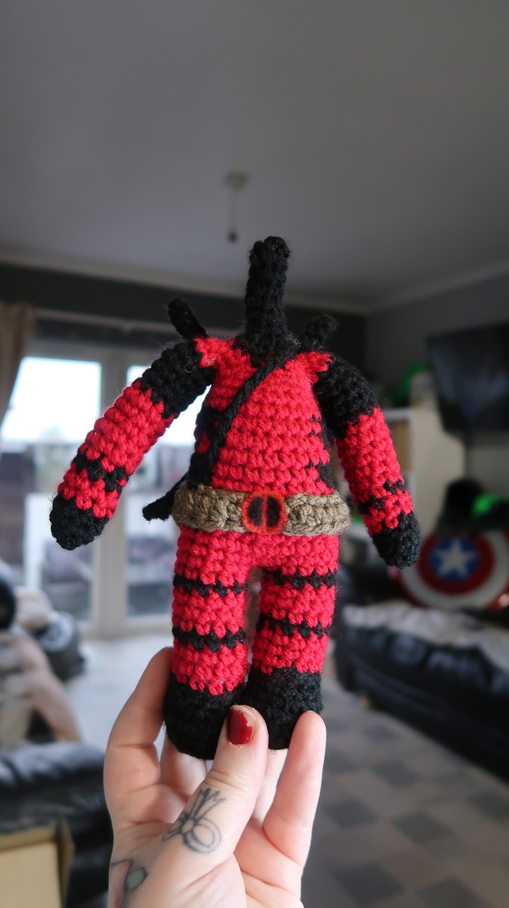 Deadpool Amigurumi Crochet Pattern With Interchangeable Heads - Etsy