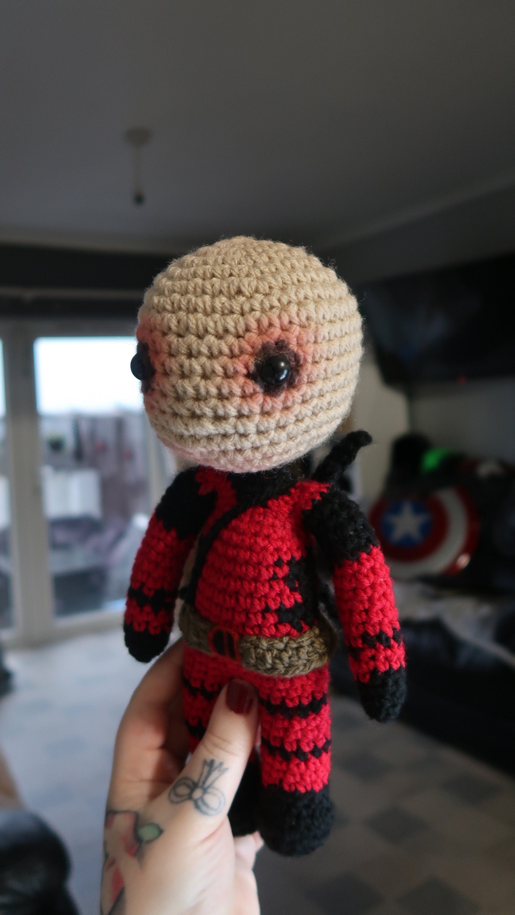 Deadpool Amigurumi Crochet Pattern With Interchangeable Heads - Etsy
