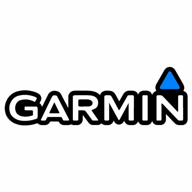 Garmin Decal Sticker 6 x 2 inches logo tricolor white black | Etsy