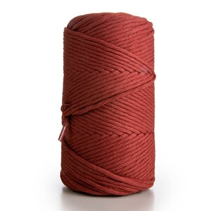 CINNAMON RED Macrame Cord 3mm 140m Weaving Yarn 0.5kg 100% Cotton Rope ...