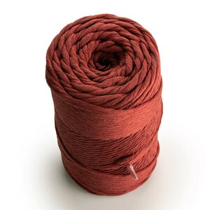 CINNAMON RED Macrame Cord 3mm 140m Weaving Yarn 0.5kg 100% Cotton Rope ...