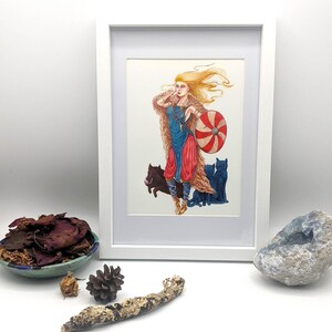 Norse Goddess Freya A5 Art Print of the Illustration by Lucy Dreams - Etsy