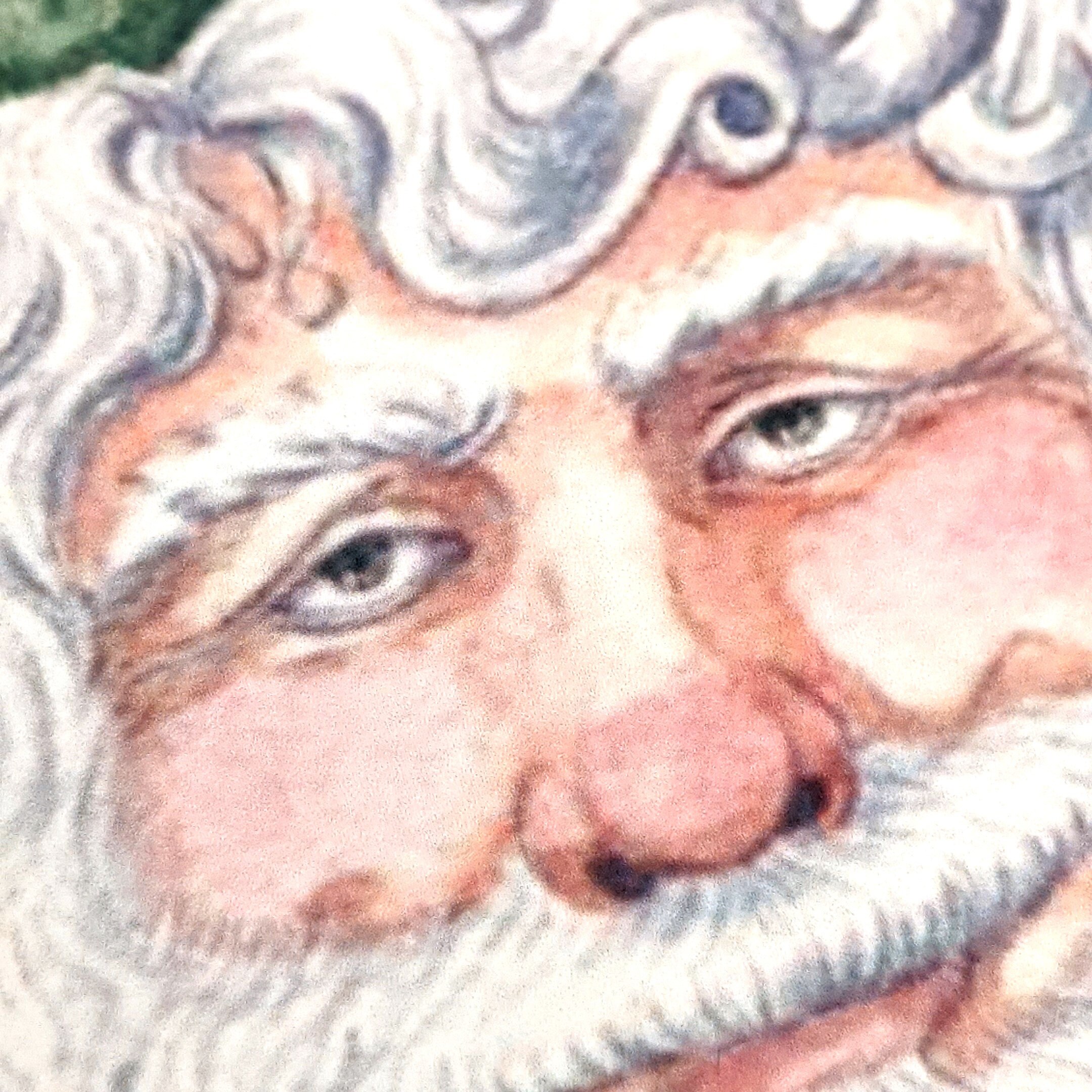 A5 Art Print Portrait of a Bearded Christmas/yule Elf With a Bell on ...