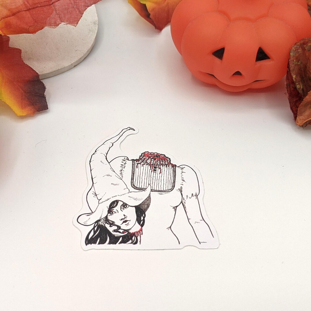 Vintage Witch Horror Sticker the Beheaded Witch an Halloween - Etsy