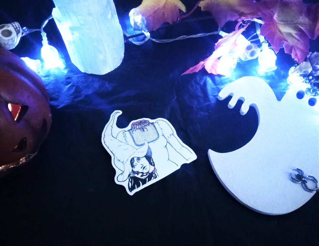Halloween Horror Sticker, Beheaded Witch Vintage Halloween Touch - Etsy