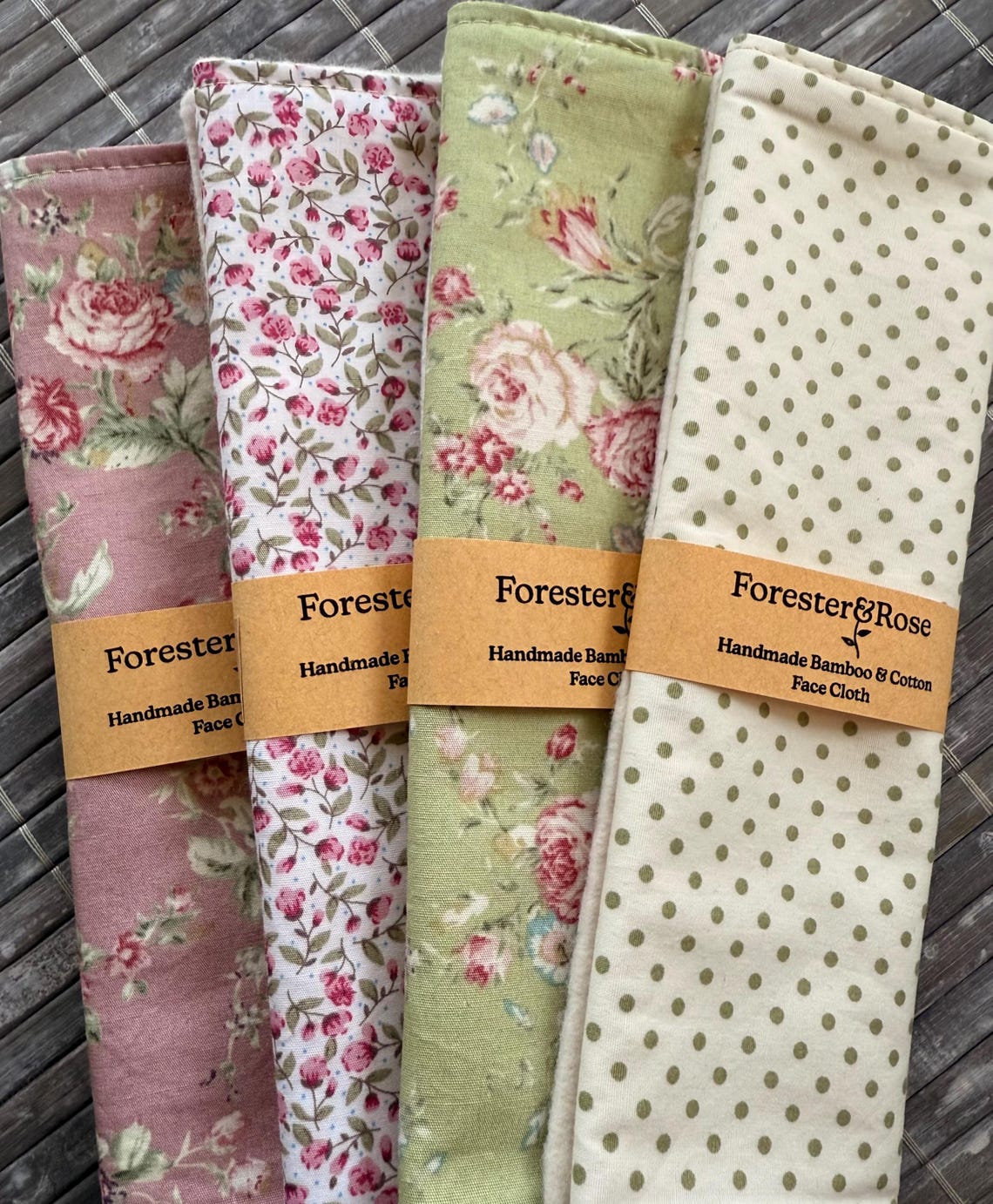 Four Country Cottage Face Cloths. Bamboo and Cotton. - Etsy