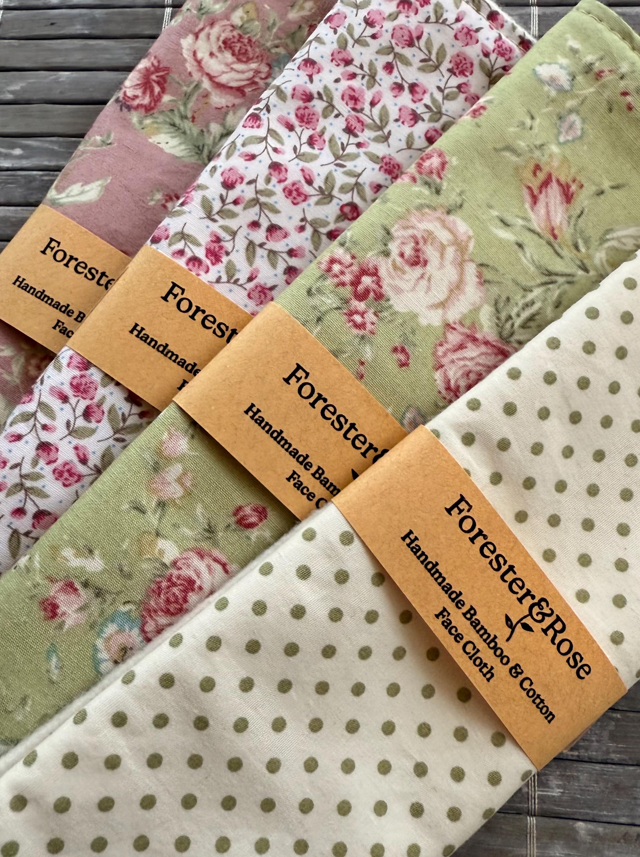 Four Country Cottage Face Cloths. Bamboo and Cotton. - Etsy