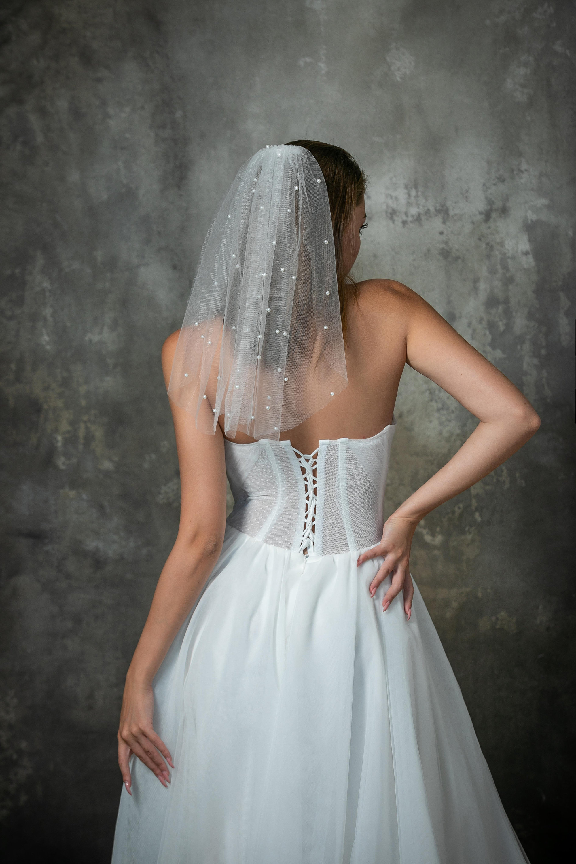 Short Wedding Veil Mini Veil Party Veil Shoulder Length - Etsy UK