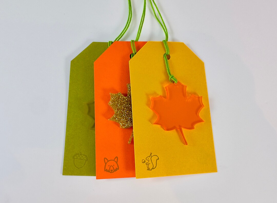Acrylic Maple Leaf Gift Tag Pack, Fall Thanksgiving Favor - Etsy