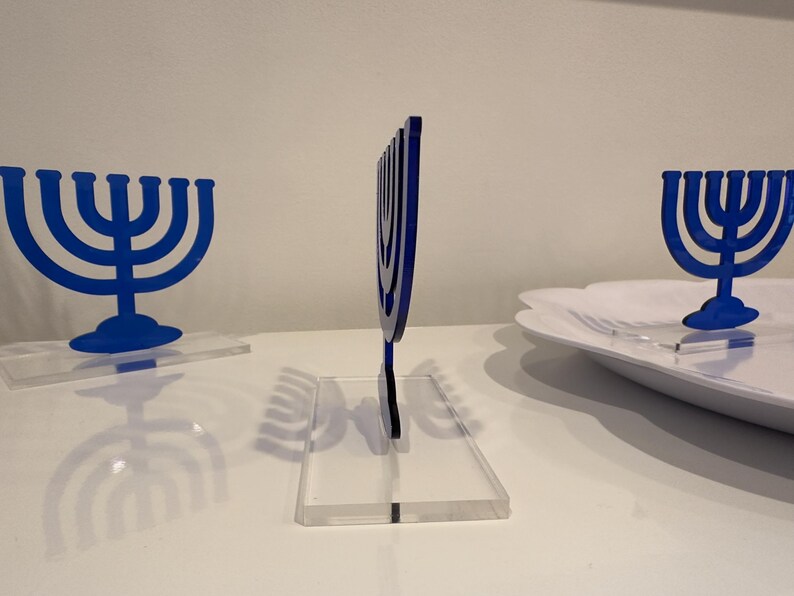 Menorah in acrilico, Mazel Tov, tavolo per Hanukkah, regali per ...