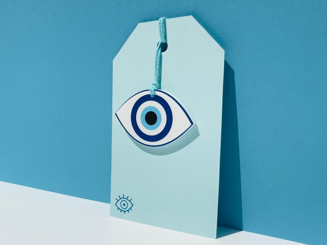 Acrylic Evil Eye Gift Tag, UV Printed Acrylic Tag, Gift Tag, Bag Tag ...