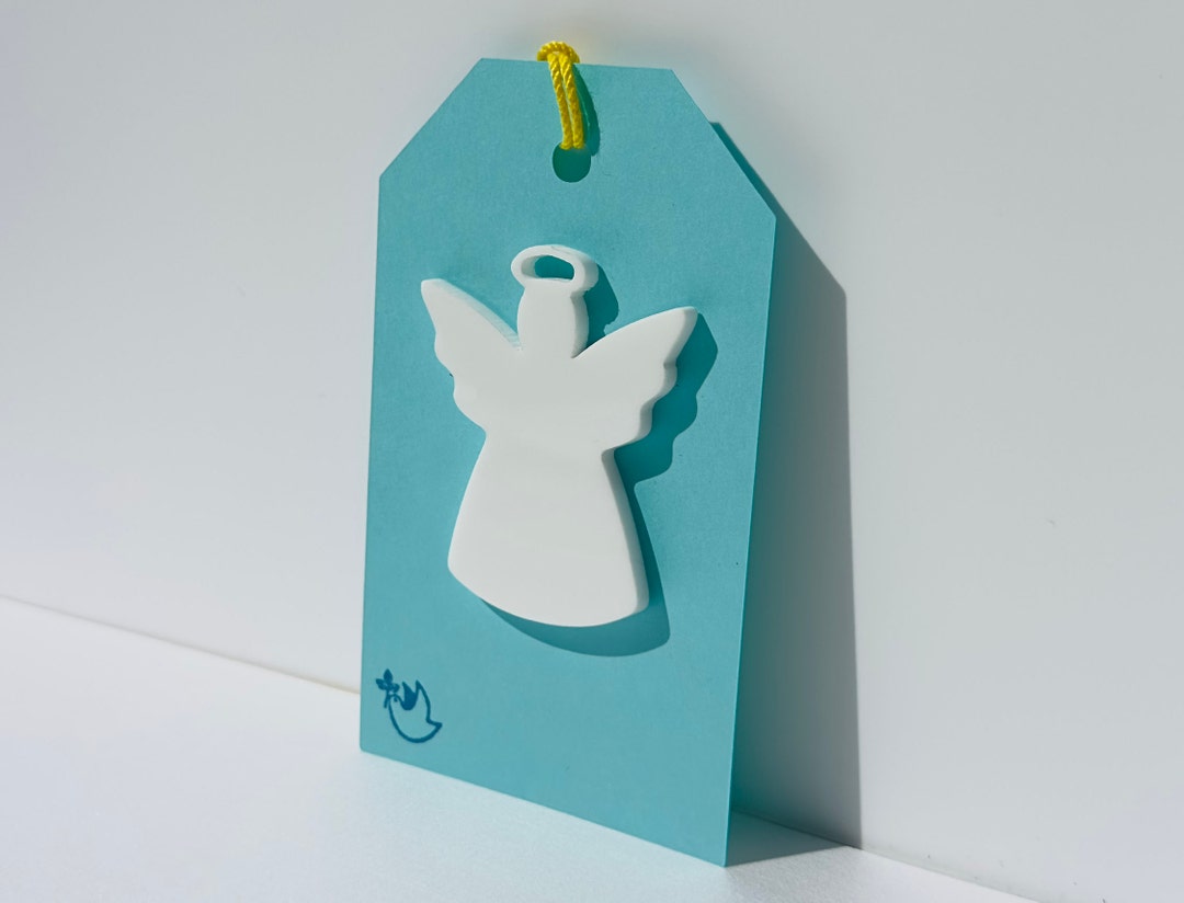 Acrylic Angel Gift Tag, Christmas Wrapping, Stocking Hang Tag, Angel ...
