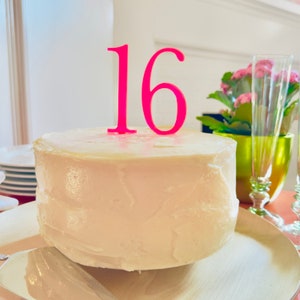 Acrylic Cake Topper Numbers, Laser Cut Acrylic Numbers, Birthday ...