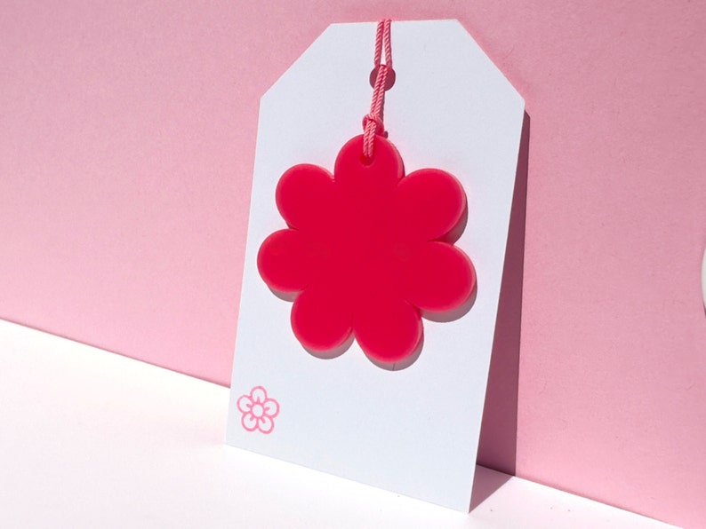 Acrylic Daisy Gift Tag, Charming Flower Bouquet Tag for Bridal Showers ...