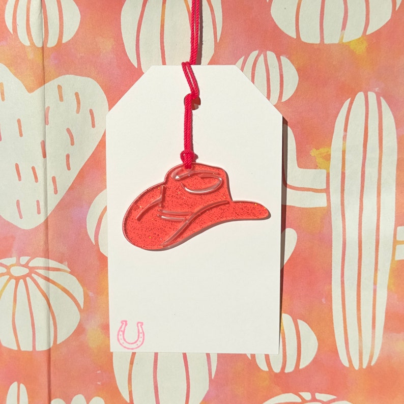 Acrylic Cowboy Hat Gift Tag, Western Party Favor - Etsy