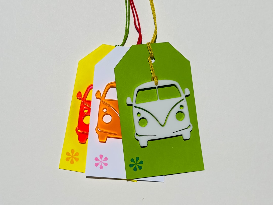 Acrylic VW Bus Gift Tag Pack, Volkswagen, Hang Tags, Goodie Bags ...